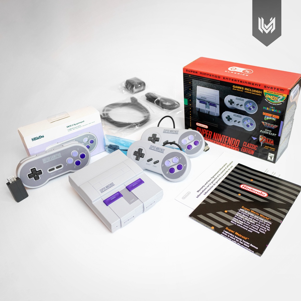 SNES Mini Classic Edition USA + Controle 8Bitdo SN30 | Shopee Brasil