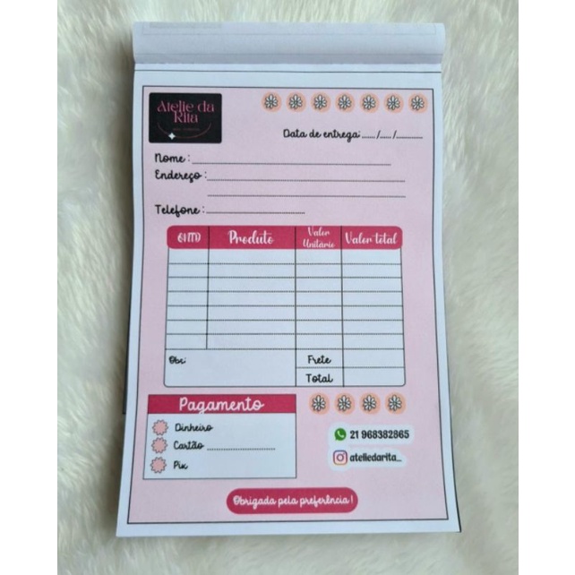Recibo Personalizado Shopee Brasil
