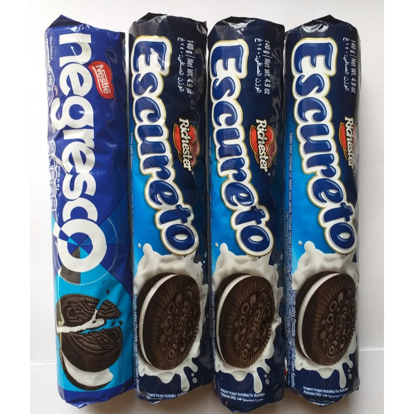 3 Escureto (s), 1 Negresco - Biscoitos recheados | Shopee Brasil