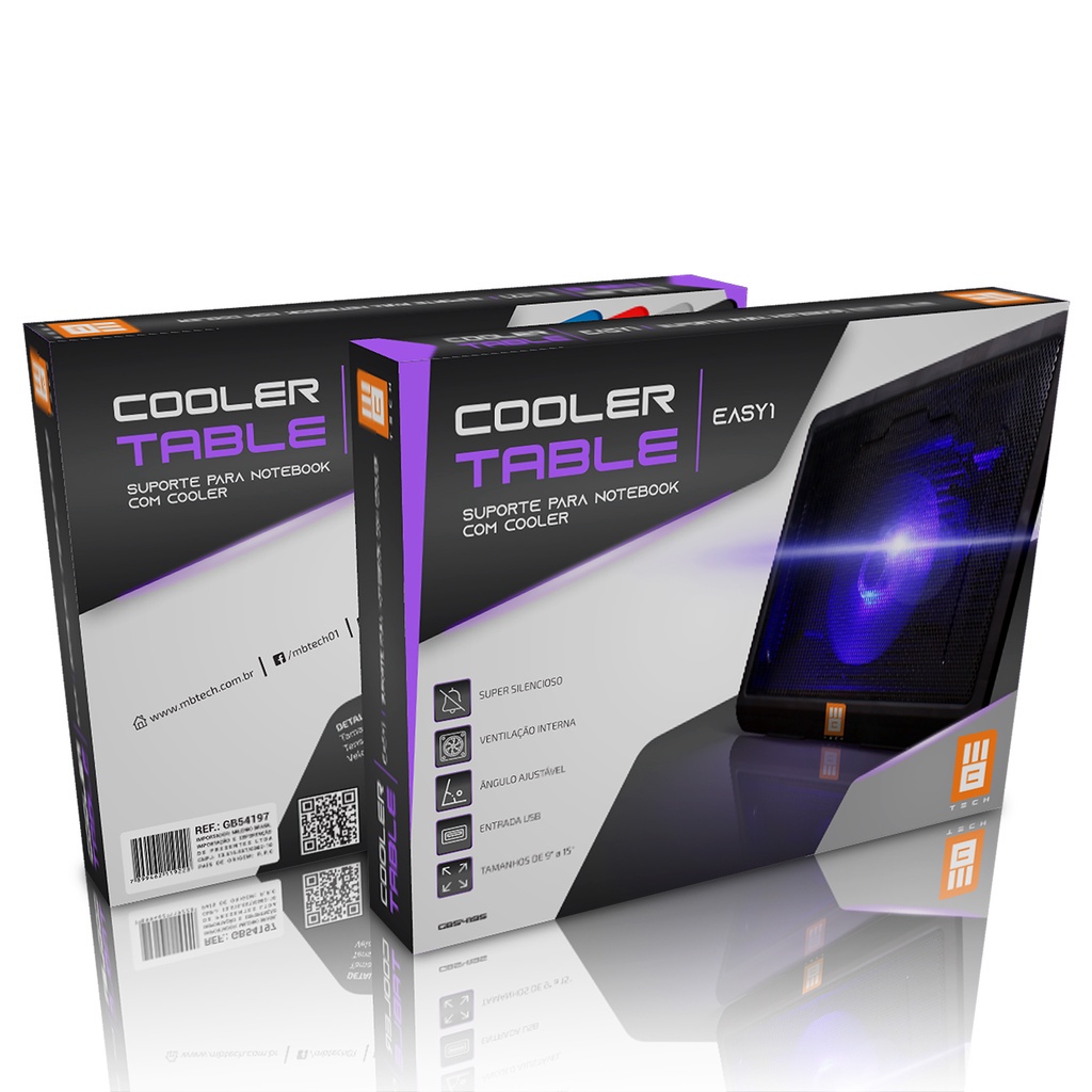 Suporte Base Para Notebook Com Cooler Externo de Mesa Led Usb - Mbtech ...