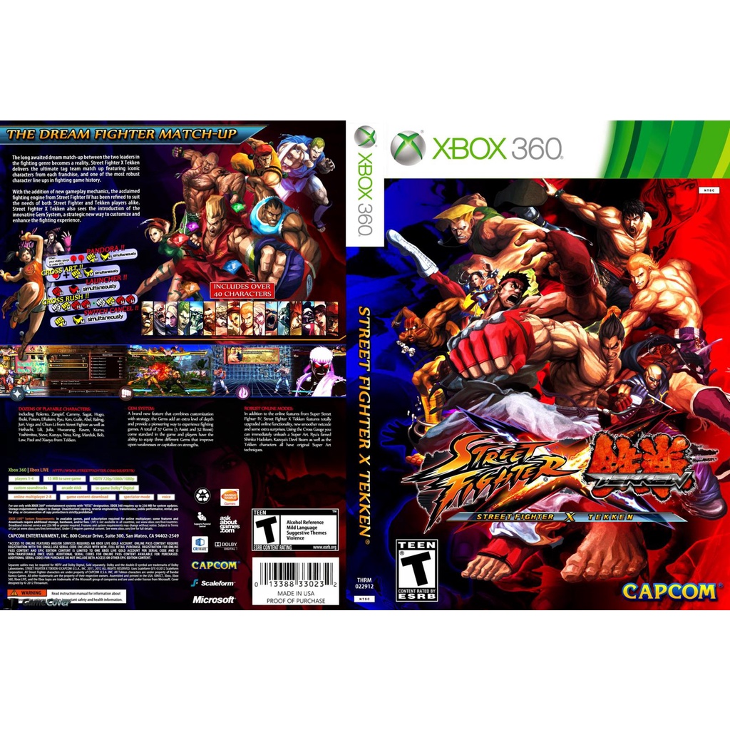 Street Fighter X Vs Tekken P/ Xbox 360(JTAG/LT/LTU/RGH) | Shopee Brasil