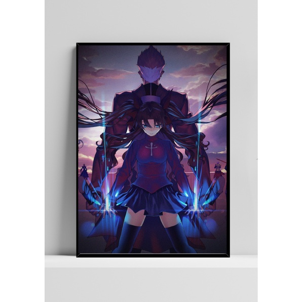 Quadro De Mdf Poster Moldura Anime Mangá Fate Rin Shopee Brasil
