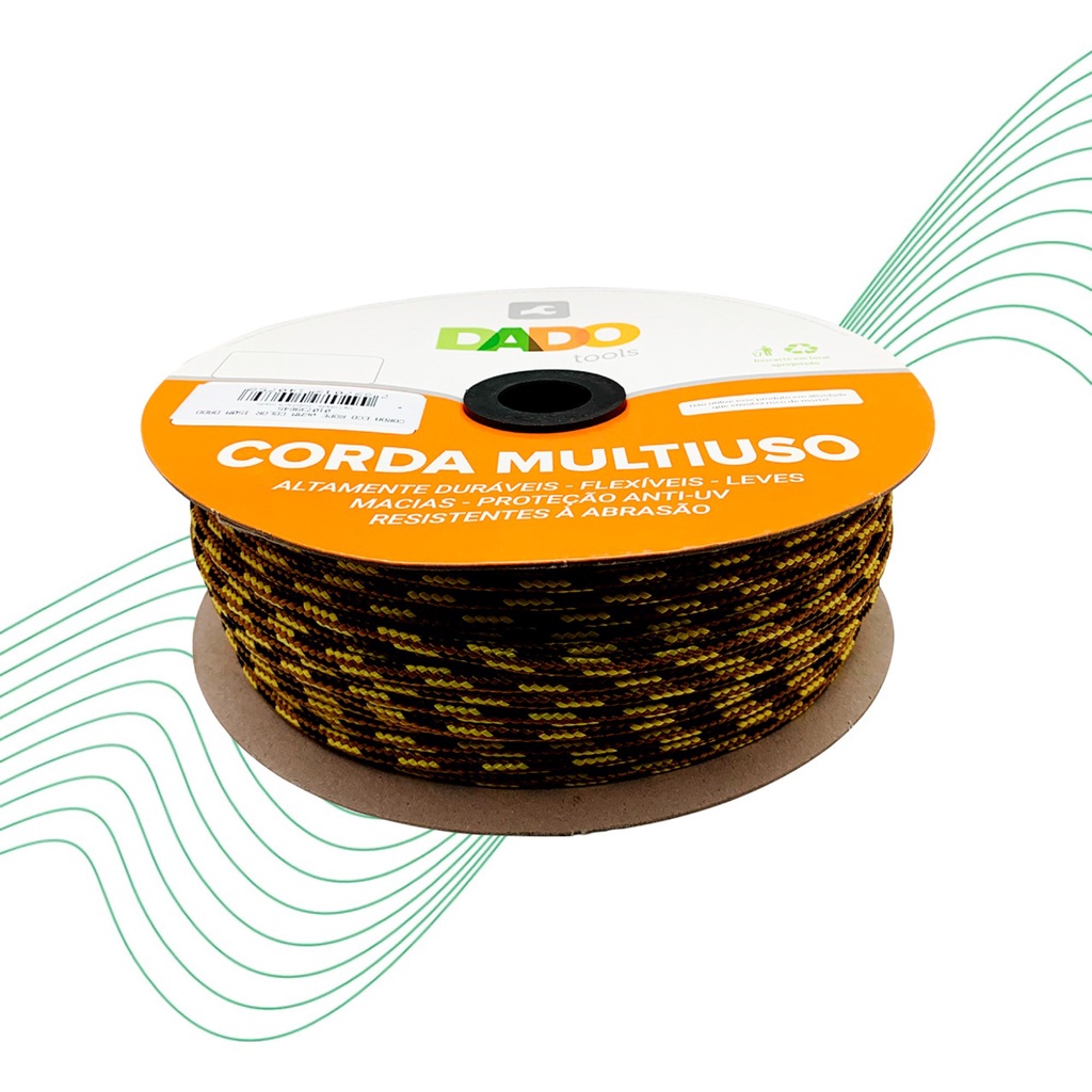 Corda Multiuso Eco Rope 6Mm Colorida C/150Mt Camping | Shopee Brasil