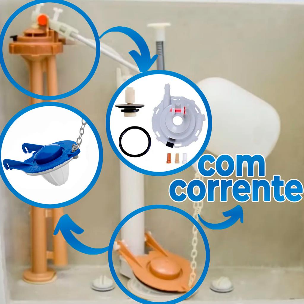 Kit Astra Reparo Caixa Acoplada Obturador KSOUAS e Cabeçote Diafragma ...