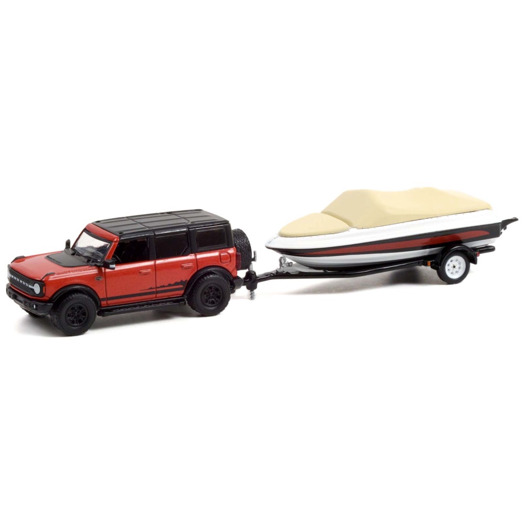 Miniatura - 1:64 - 2021 Ford Bronco Wildtrak in Rapid Red Metallic with ...
