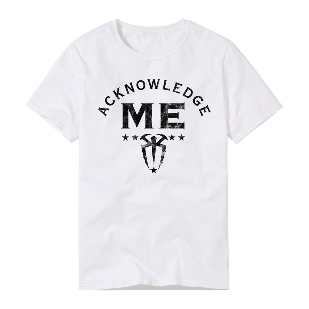 Camisa Wwe Roman Reigns Acknowledge Me White T-shirt | Shopee Brasil