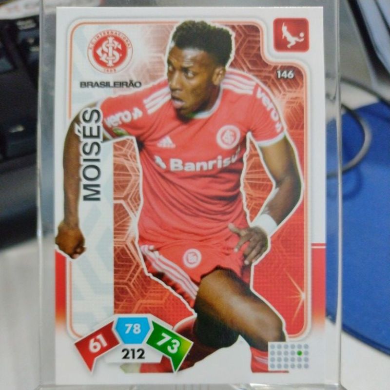 Base Card MOISÉS Internacional, Panini Adrenalyn XL do Campeonato Brasileiro 2020/2021 - 146 ...