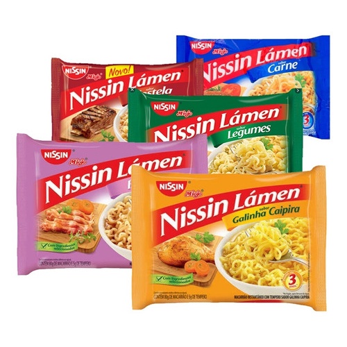3 unidades Macarrão Instantâneo Nissin 85G | Shopee Brasil