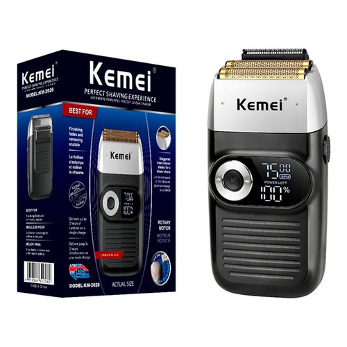 Maquina Kemei Perfect Shaving Sem Fio Digital Km-2026 dell variedades ...