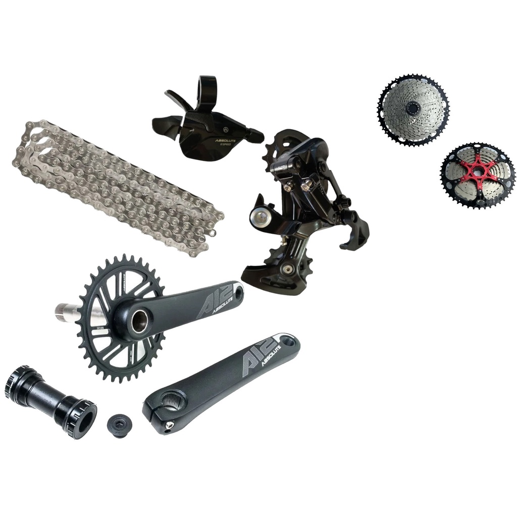 Grupo absolute 11 velocidades absolute prime cassete 11-50 mtb bike original 11v | Shopee Brasil