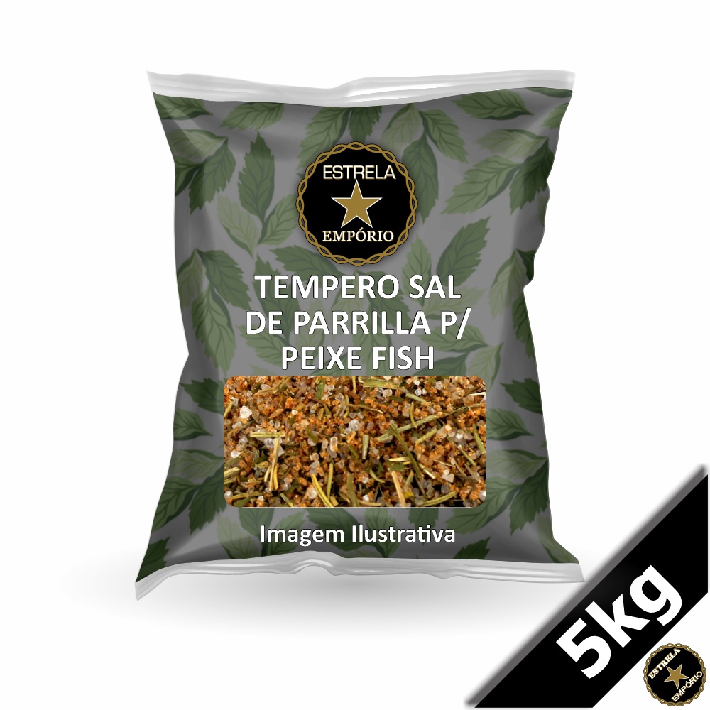 Sal de Parrilla (Entrefino) Sabor Peixe (Fishi) 5Kg | Shopee Brasil