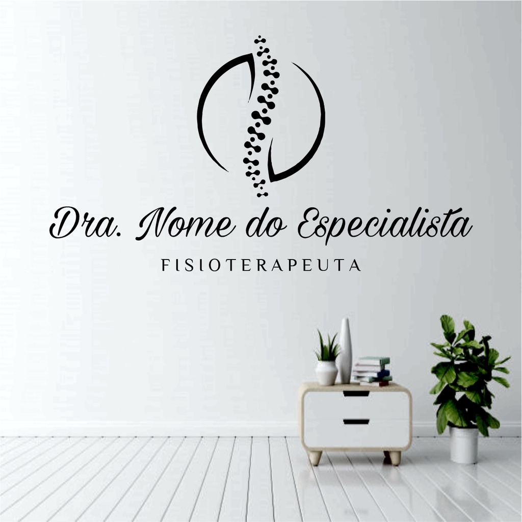 adesivo de parede personalizado clínica fisioterapia frases logo profissões estabelecimentos ...