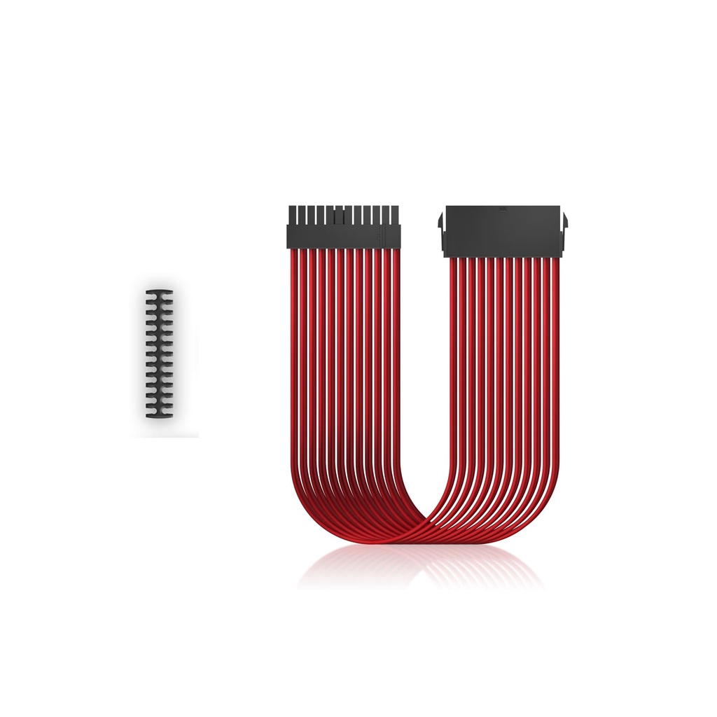 Cabo Sleeved Deepcool 24 Pinos 30 Cm Vermelho - DP-EC300-24P-RD ...