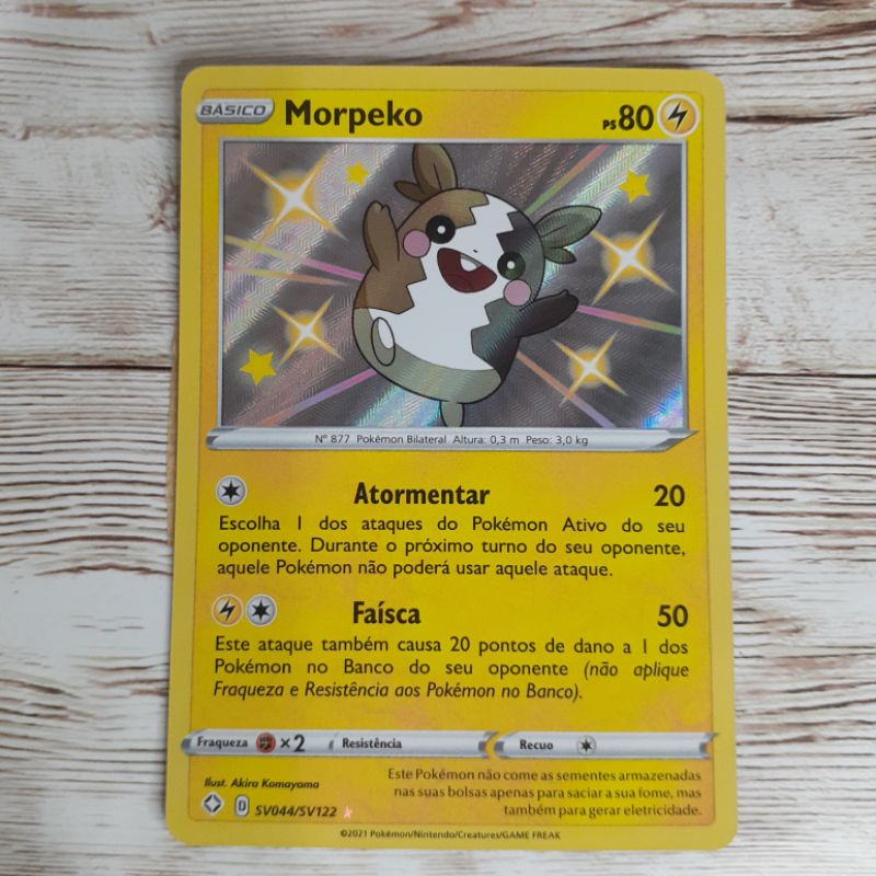 Carta Pokemon - Morpeko shiny (sv044/sv122) Destinos Brilhantes ...