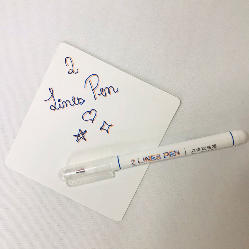 Caneta 2 Lines Pen (1 Unidade) | Shopee Brasil