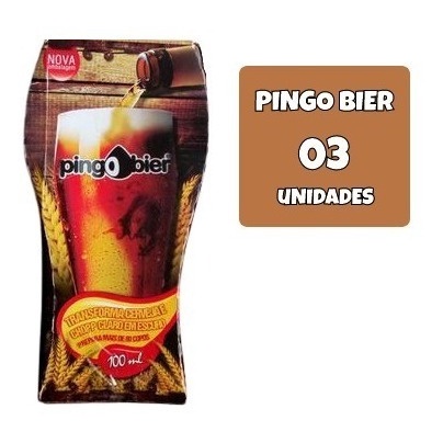 Pingo Bier 100 Ml. - 03 Unid - Chopp E Cerveja Escura | Shopee Brasil