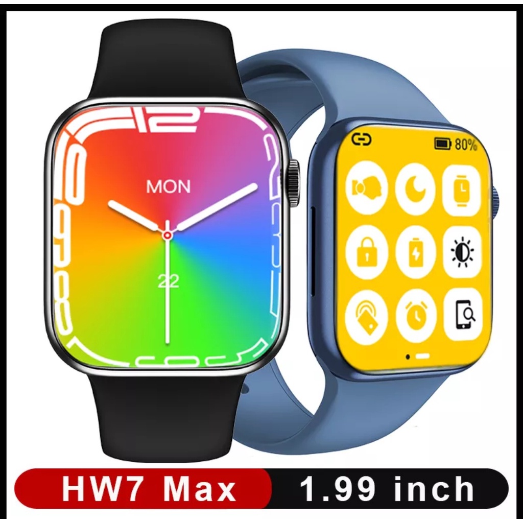 Smartwatch Hw7 Max relógio inteligente 1.99 "tela cheia 45mm modo de ...
