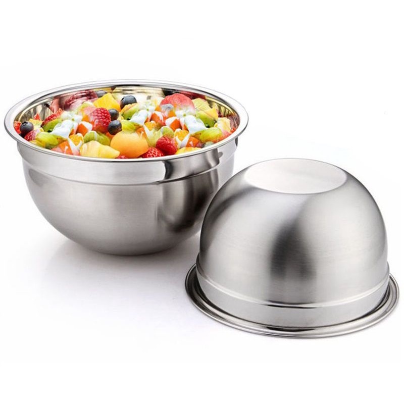 Recipiente Bowl Inox Grande Profissional Uso Culinário 26 cm | Shopee ...