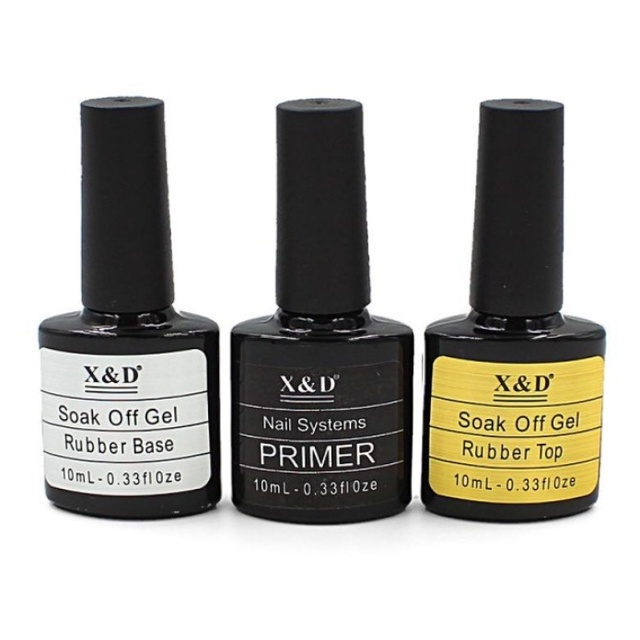Kit X&D Base / Primer / Top Coat 3 em 1 Preparadores 10ml | Shopee Brasil