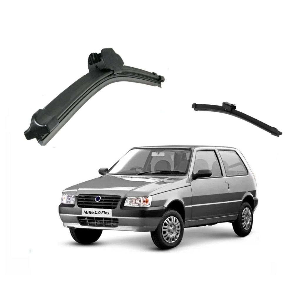 Kit de 2 Palhetas para Limpador de Parabrisa Dianteiro + traseiro Fiat ...