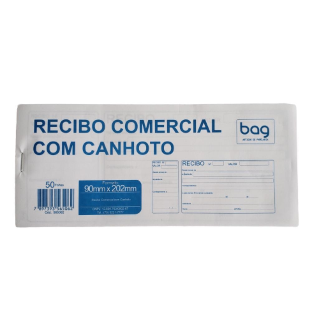 RECIBO COMERCIAL ARTEGRAFICA C/CANHOTO 50FLS 90MMX202MM | Shopee Brasil
