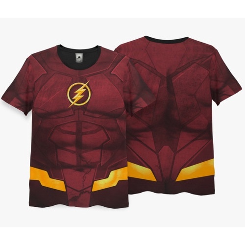 Camisa Camiseta Full 3d Completa Uniforme Flash Desenho | Shopee Brasil