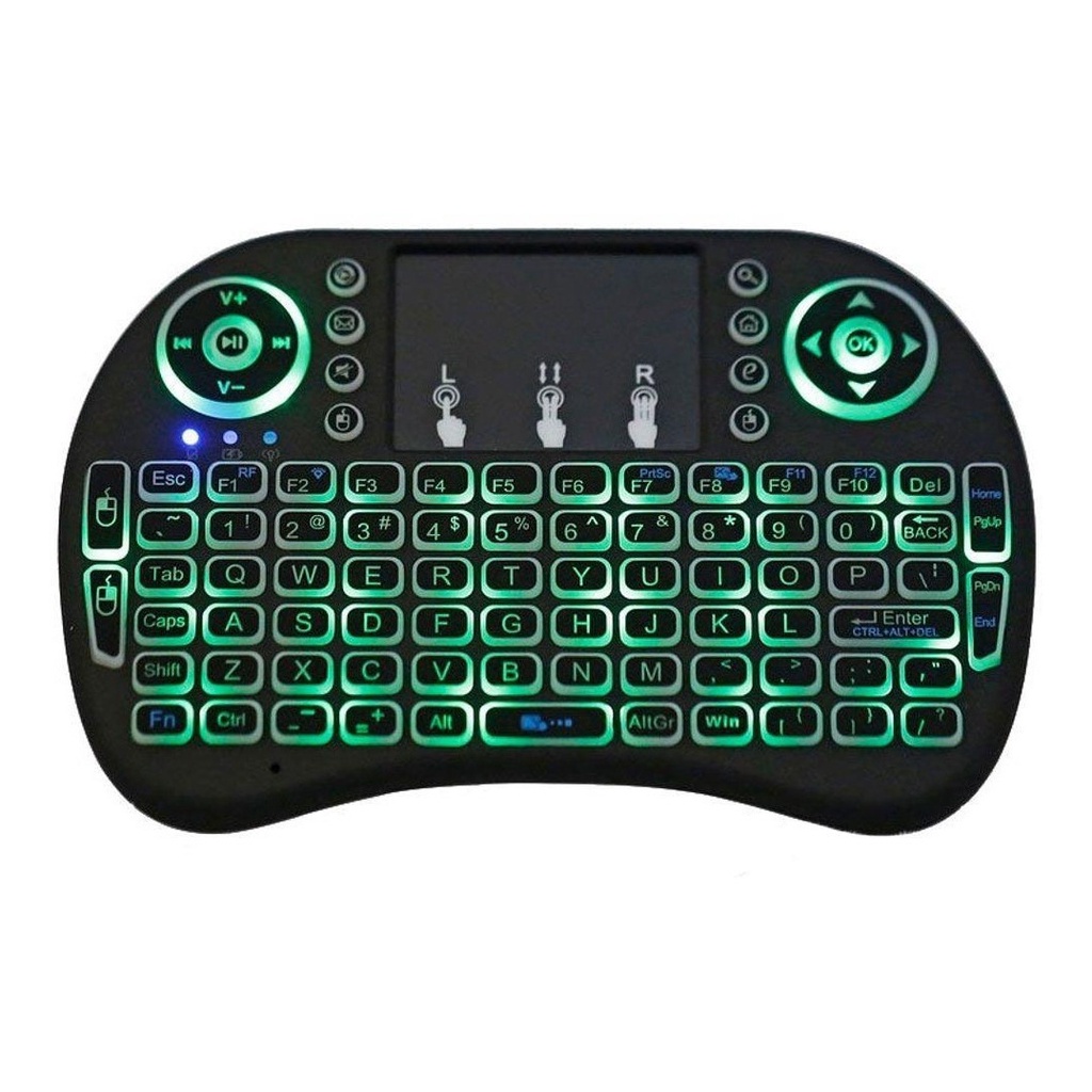 Mini Teclado Keyboard Sem Fio Wireless Iluminado Com Led Tv | Shopee Brasil