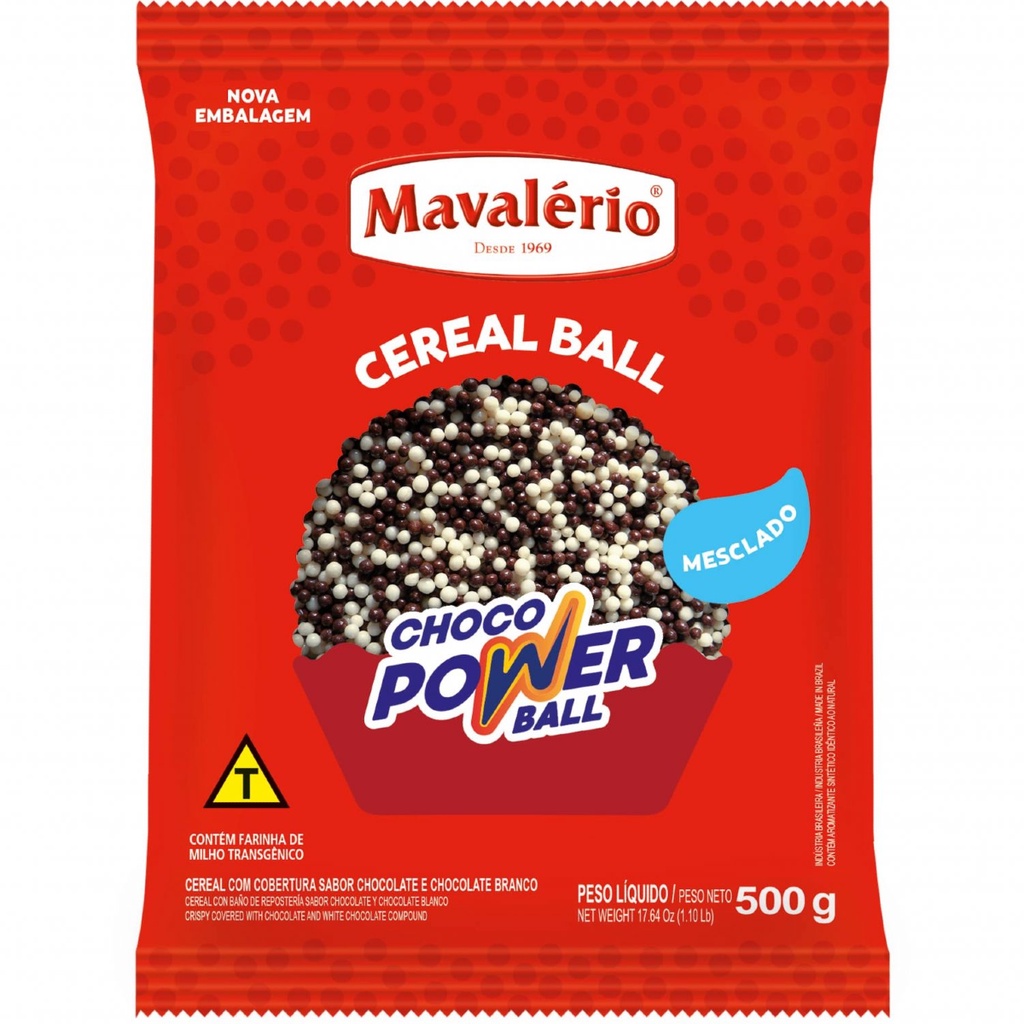 Cereal Choco Power Ball Micro Misto 500g - Mavalério | Shopee Brasil
