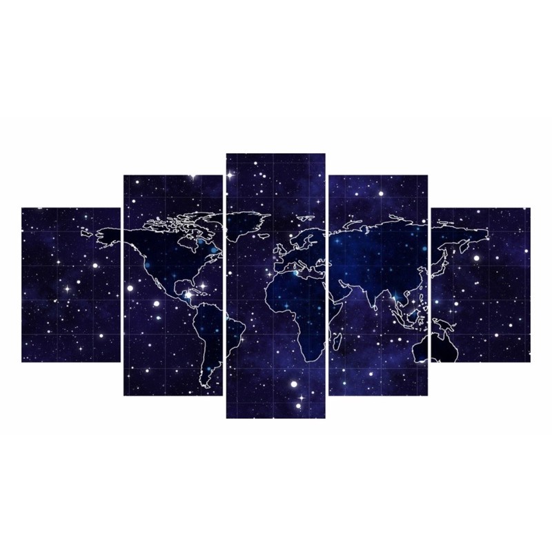 QUADRO DECORATIVO 5 PEÇAS DE MAPA MUNDO PARA ESCRITÓRIO E EMPRESAS ...