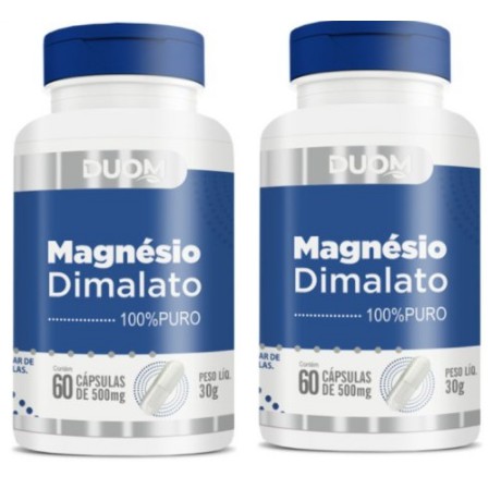Kit com 2 Magnésio Dimalato Duom 100% Puro Super Mineral 60 Cápsulas | Shopee Brasil