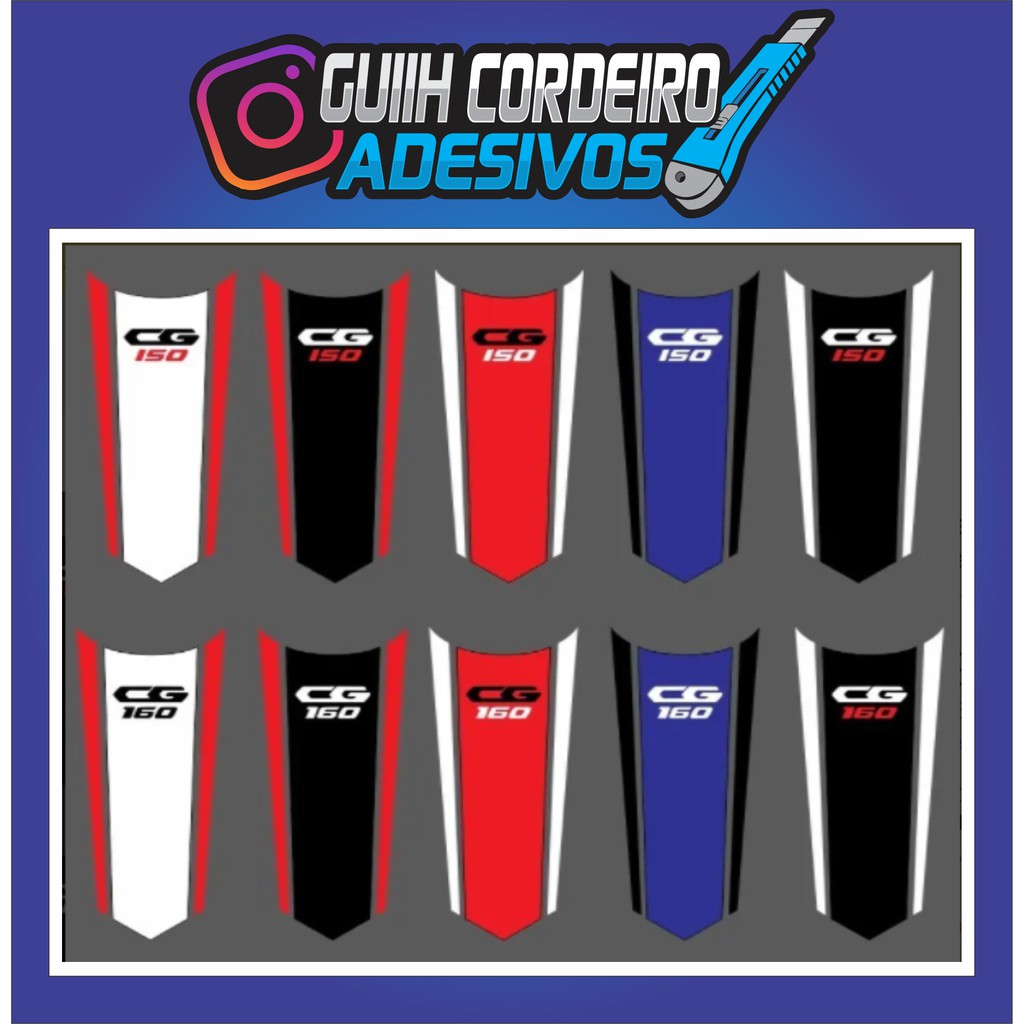 Adesivo Faixa/Gravata Tanque Titan Fan Start 160 150 | Shopee Brasil