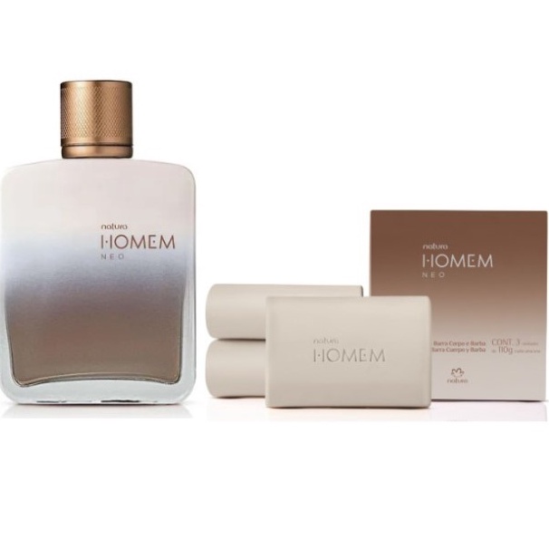 Kit presente Natura Homem Neo Perfume masculino 100ml + cx de sabonete ...