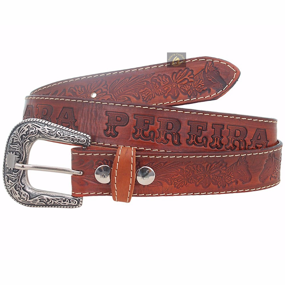 Cinto Personalizado Country Couro Legítimo CV | Shopee Brasil