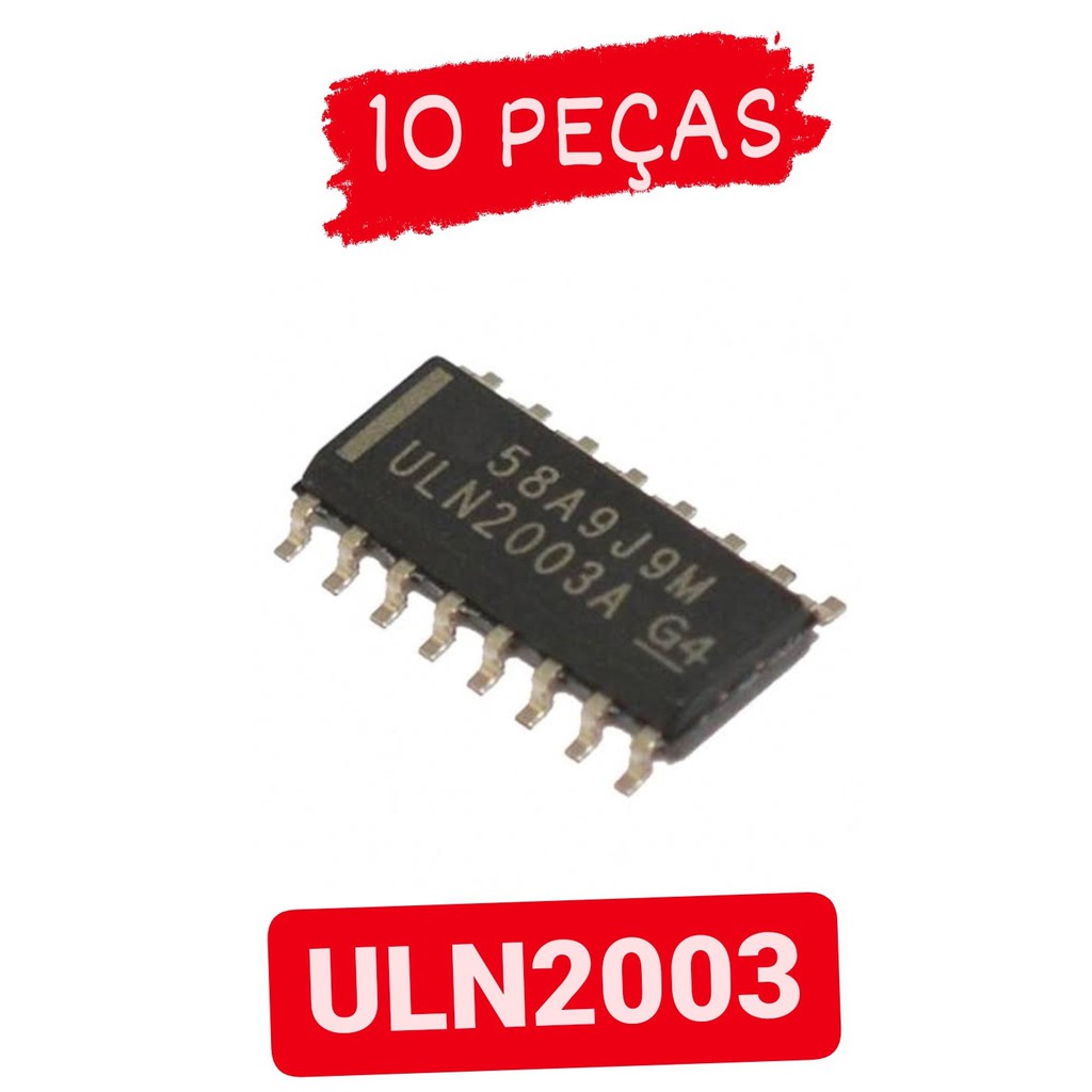 ULN2003 Smd Sop16 Circuito Integrado -- 10 UNIDADES -- | Shopee Brasil