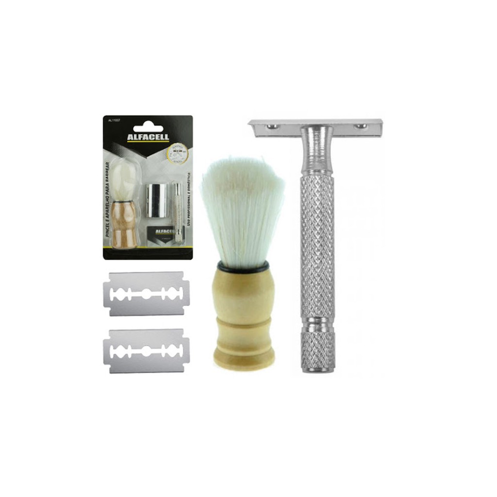 Kit de barbear Retro com pincel | Shopee Brasil