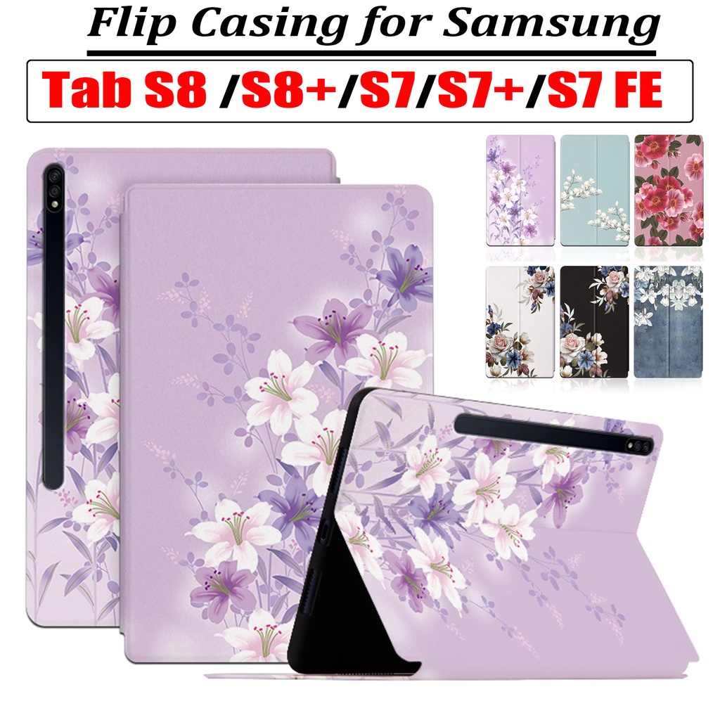 Adequado Para Samsung Galaxy Tab S7 FE S7+ S8 S8+ 12.4" 11.0 " Capa De Couro De Alta Qualidade À ...