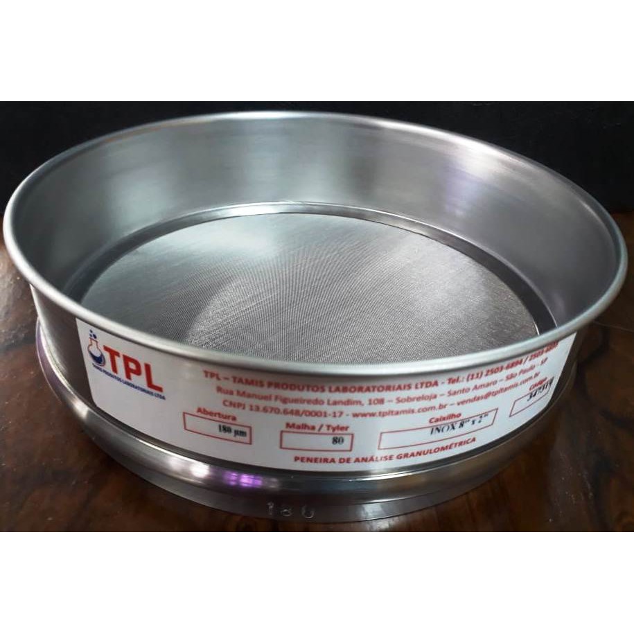 (PENEIRA)PENEIRA GRANULOMÉTRICA EM AÇO INOX DIÂMETRO 8" X ALTURA 2 ...