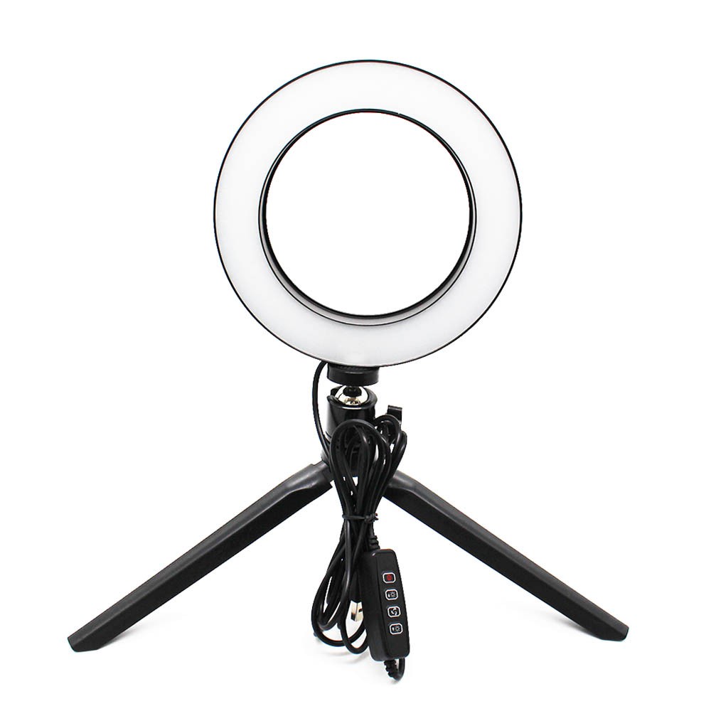 Ring Light Led Mesa Iluminador Pequena Tripé 6 Polegada 16cm | Shopee Brasil