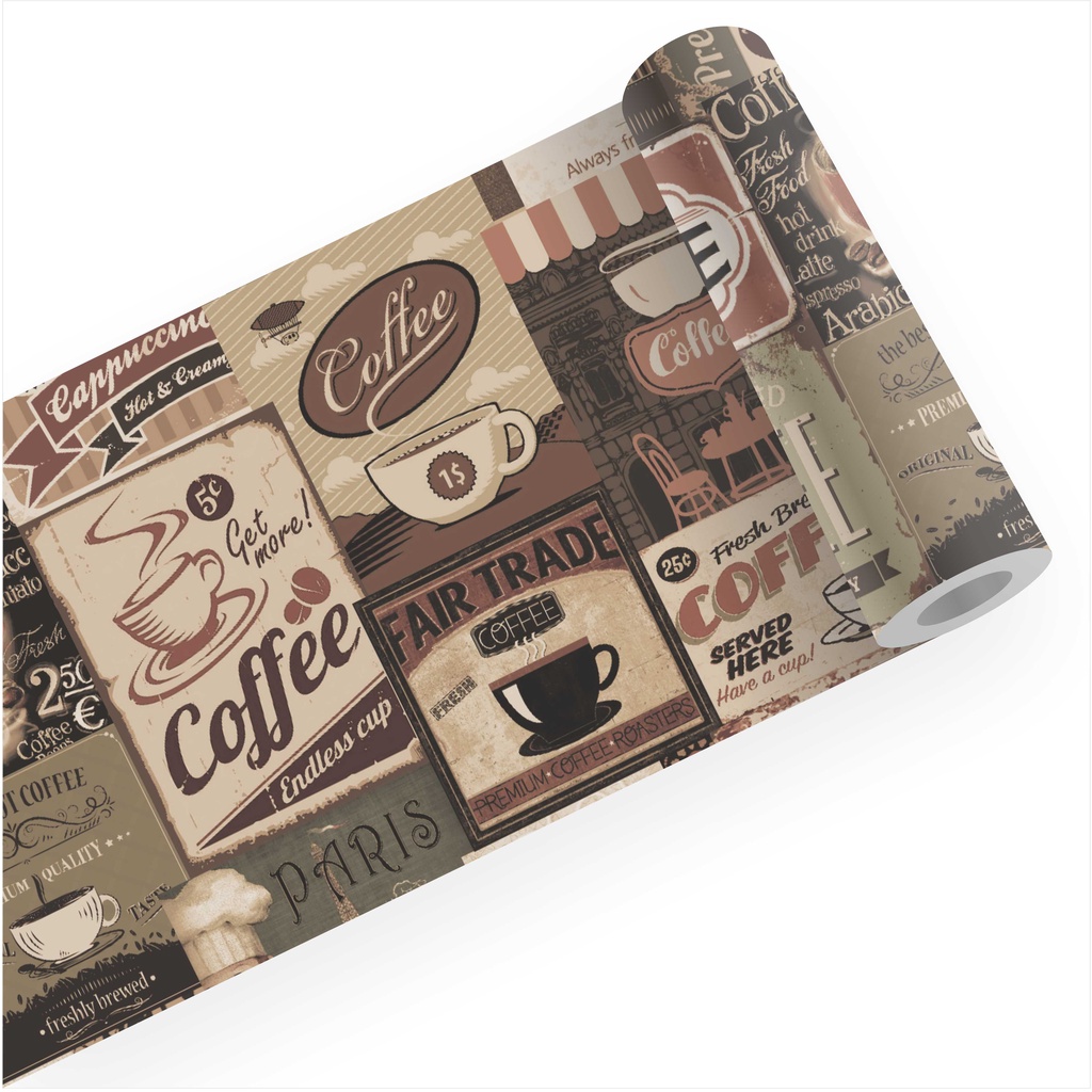 Faixa Border Cafeteria Vintage Café Coffee Adesivo Kit B257 | Shopee Brasil