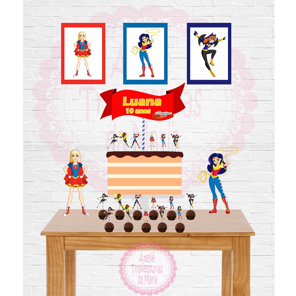 Kit Festa em Casa DC Super Hero Girls - Só um bolinho - Fazemos Todos ...