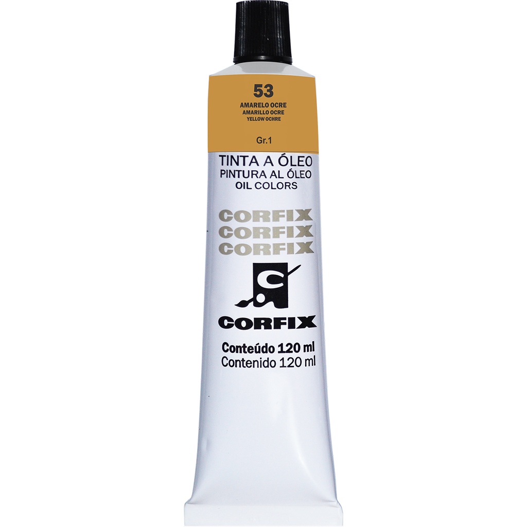 Tinta Óleo Corfix 120ml Cor Amarelo Ocre 53 | Shopee Brasil