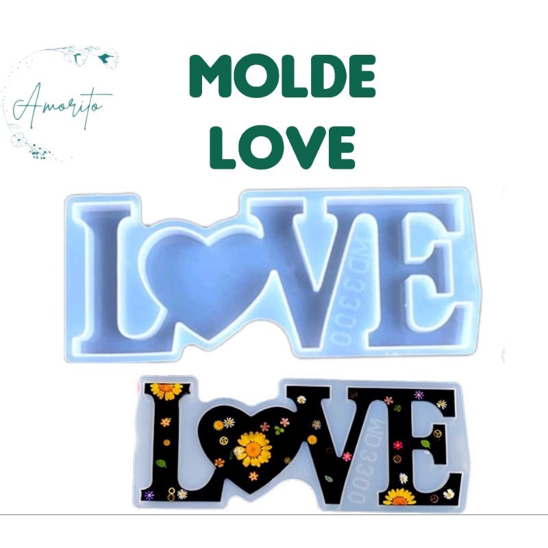 Molde LOVE - Molde de silicone para resina epóxi Love - molde amor ...