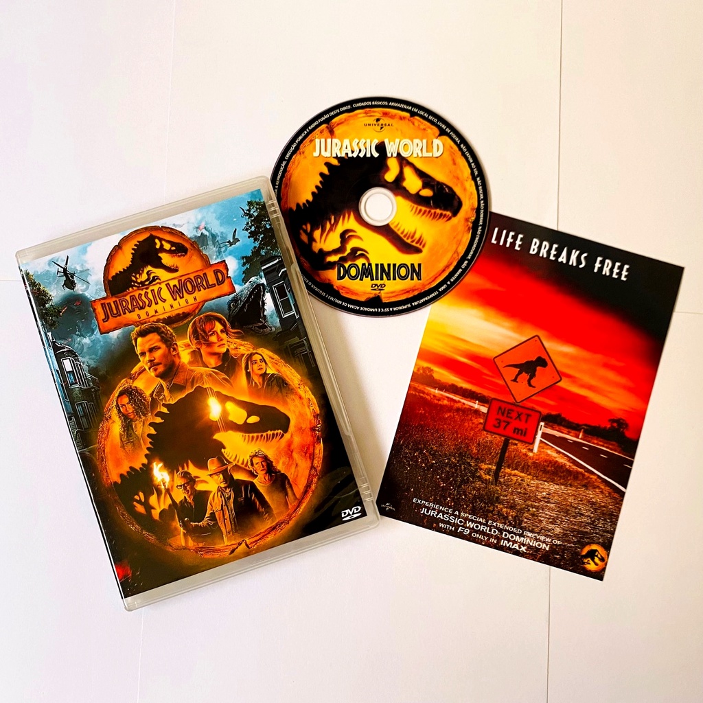 Dvd Jurassic World Dominion 2022 O Mundo Jurássico Domínio Dublado E