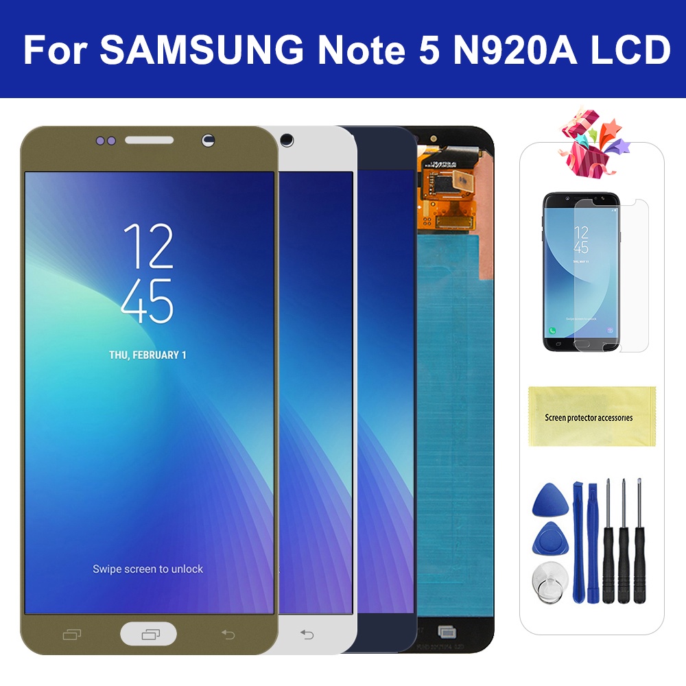 Tela Frontal Display Samsung Note 5 N920A N9200 N920C LCD | Shopee Brasil