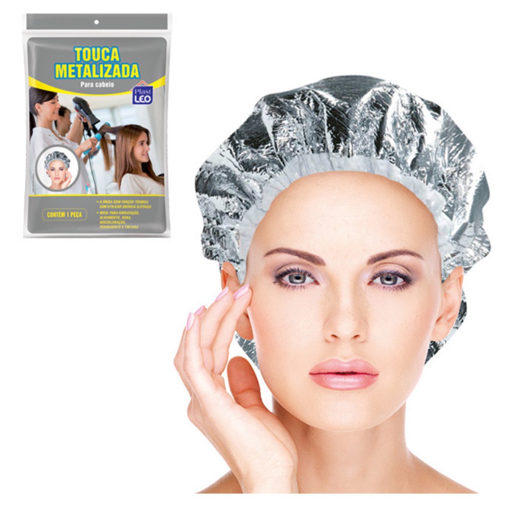 Touca Térmica Metalizada Para Cabelo Hidratação Com Função Termica Sem ...