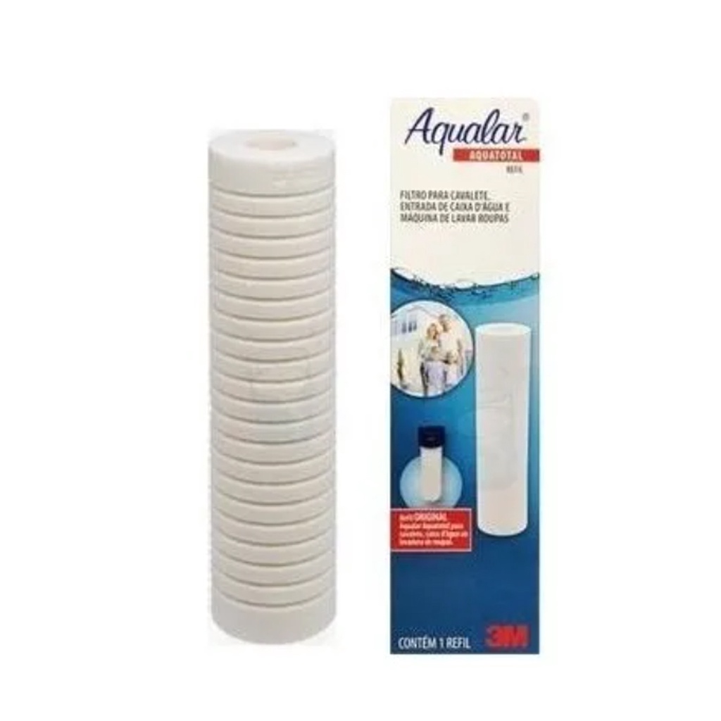 Refil Cartucho Pp110 Aquatotal 5micra Branco Aqualar 3m | Shopee Brasil