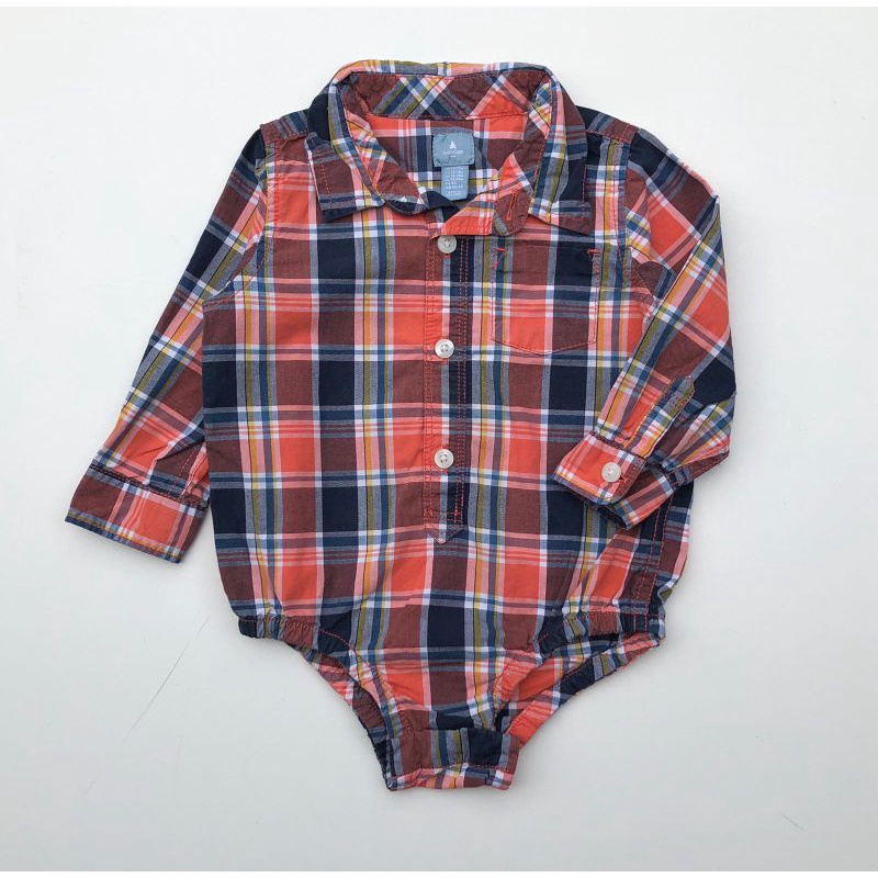 BOSY MANGA LONGA BABY GAP XADREZ | Shopee Brasil