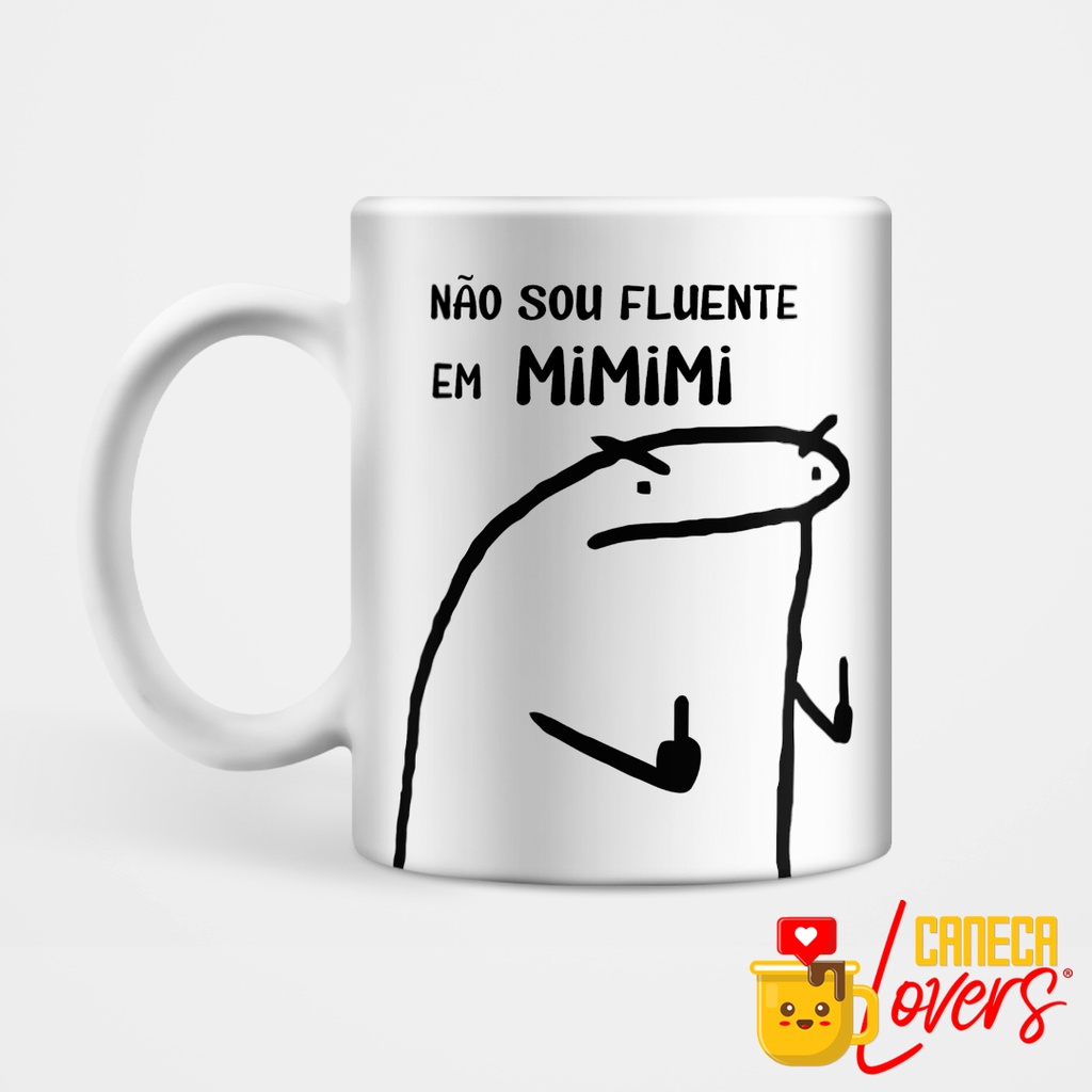 Caneca de Porcelana Xícara Divertida Flork - Fluente Em Mimimi | Shopee ...