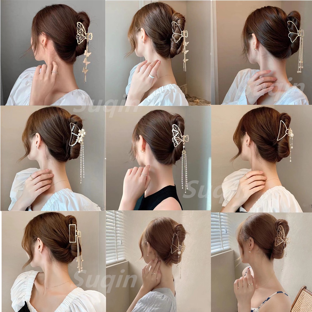 Touca Borboleta Estilo Coreano Com Borla De Cabelo Feminina | Shopee Brasil