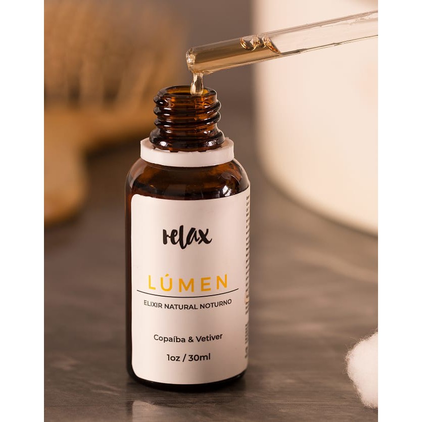 relax sérum facial noturno - Lúmen 30ml - Elixir Natural - Faz a Boa!